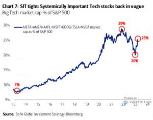 Big Tech Stocks % of S&P 500 Market Capitalization – ISABELNET